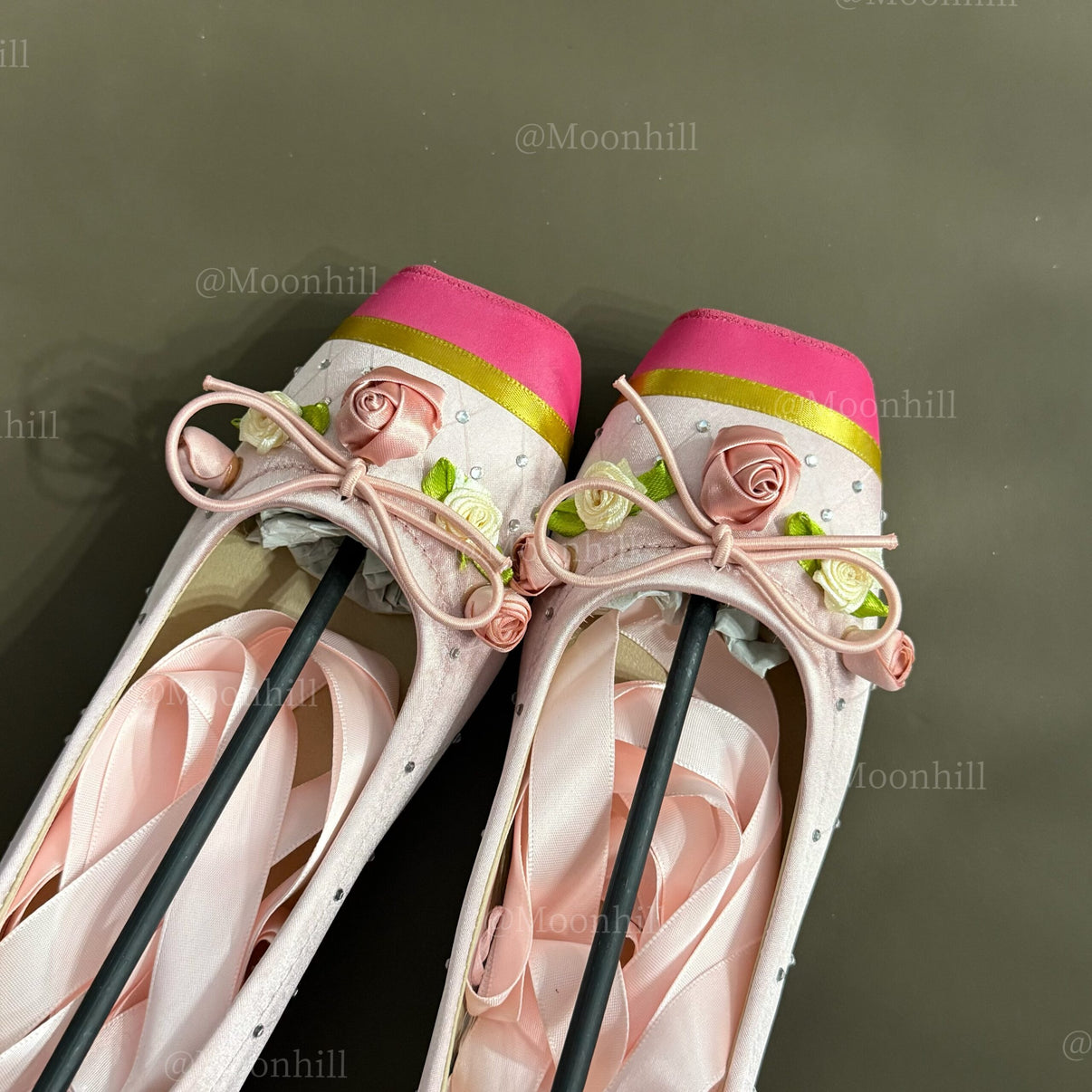 Ballet Shoes without Gold Edging – Handmade Custom Design (Flat / High ...